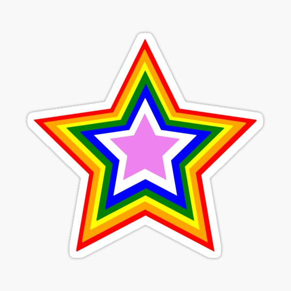 Pegatina «Icono de estrella arcoiris» de Dankio | Redbubble