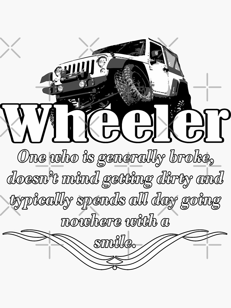 "Wheeler Definition 2 Door JK" Sticker by WickedArtStudio | Redbubble