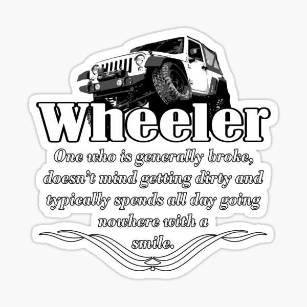 "Wheeler Definition 2 Door JK" Sticker by WickedArtStudio | Redbubble