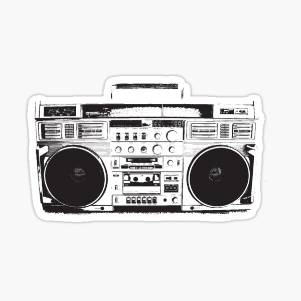 "Boom Box" Sticker by LongWinded | Redbubble
