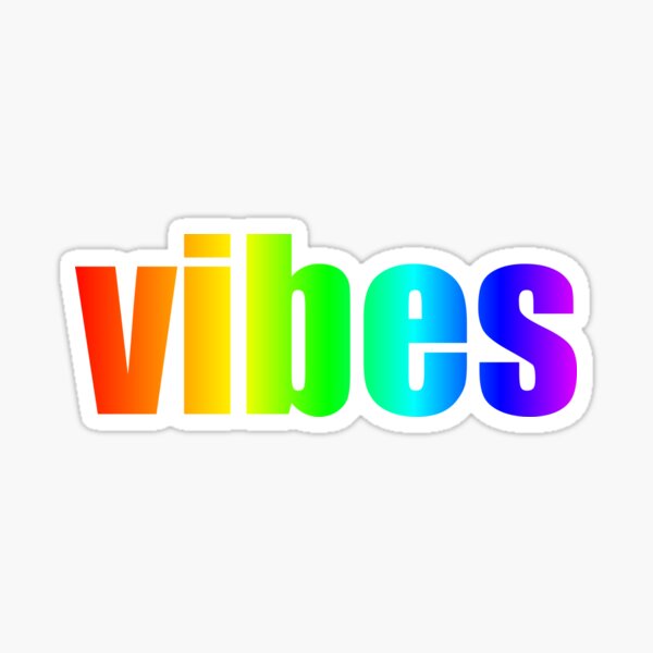 "Vibes - Throwback Word Art" Sticker by mmarissagrace | Redbubble