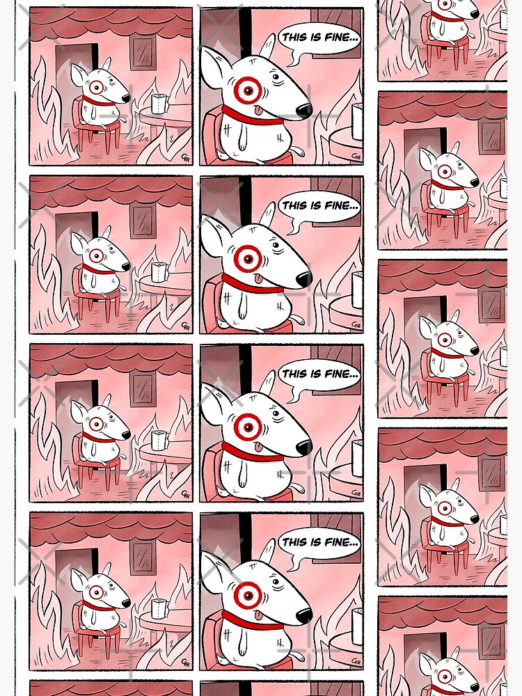 "This Is Fine Bullseye Comic Strip" Spiral Notebook for Sale by ...