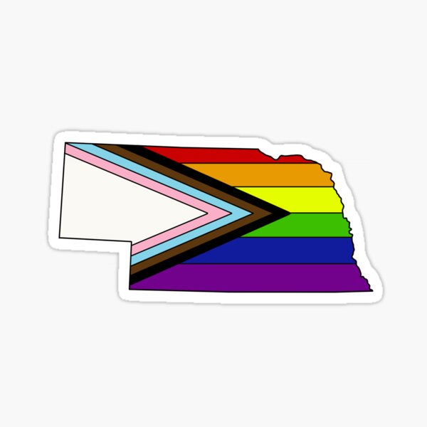 "Nebraska progress pride flag " Sticker for Sale by TheUndeadDesign ...