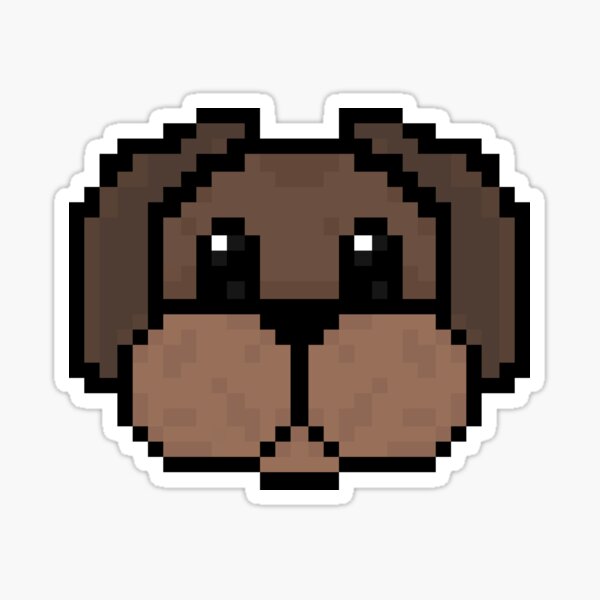 "Simple Puppy Pixelart" Sticker by ibelievrx21 | Redbubble