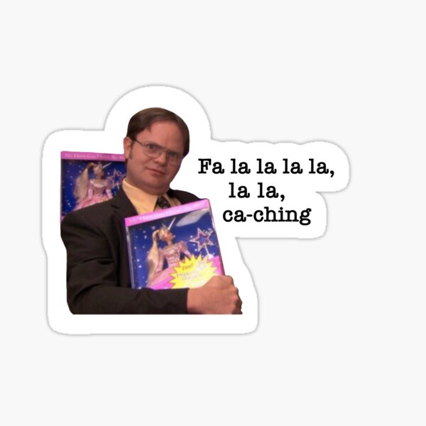 "La la ca ching" Sticker by AnimalsAndStuff | Redbubble