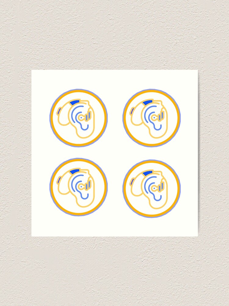 " Hearing impaired - Hearing aid x16 sticker pack " Art Print by ...