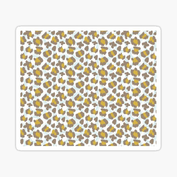 "Animal leopard skin and circles - Rust and blue" Sticker for Sale by ...