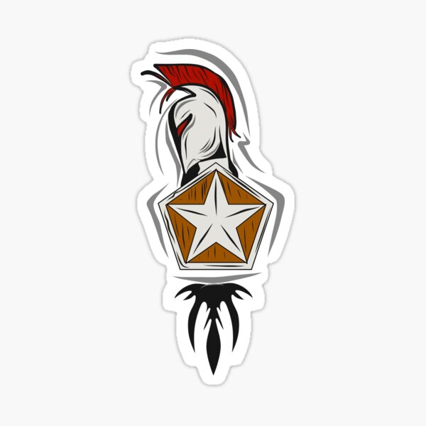 "The sad gladiator with the shield" Sticker by AdamLewiss | Redbubble