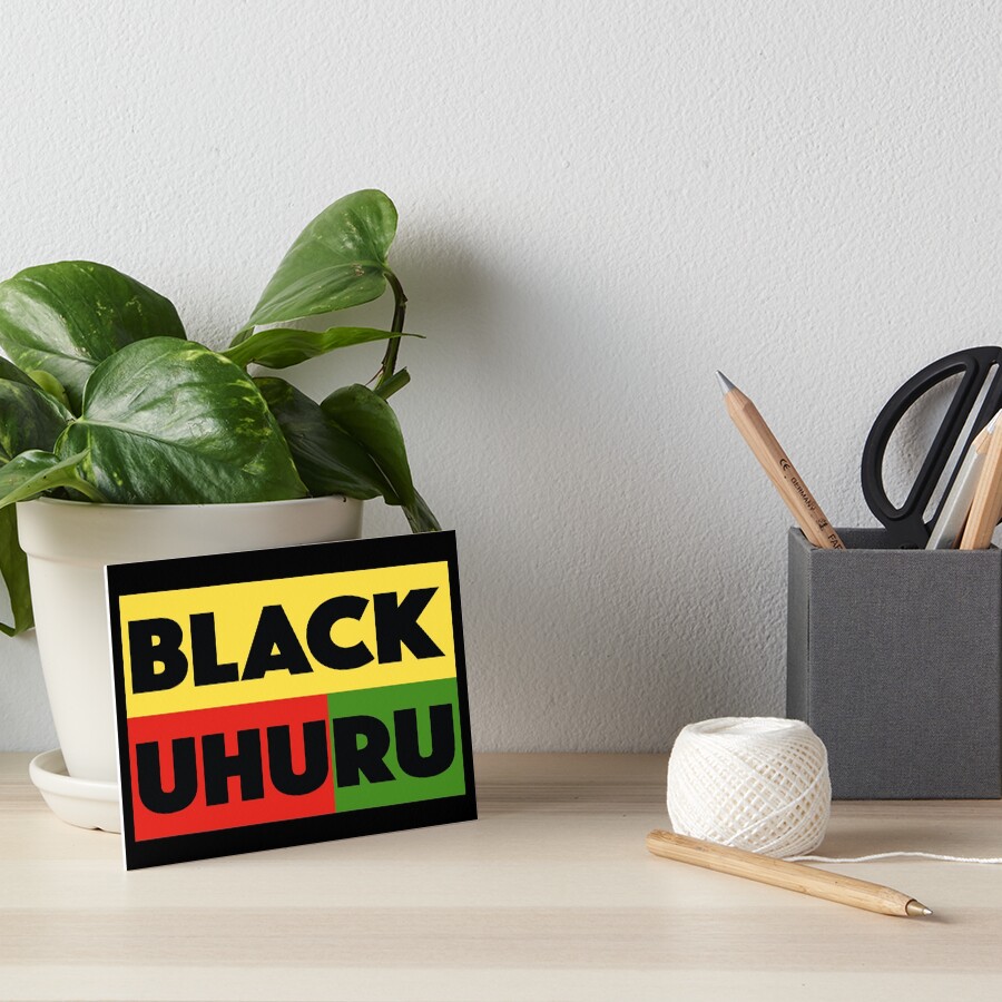 Impression rigide « Drapeau jamaïcain avec logo noir Uhuru », par ...