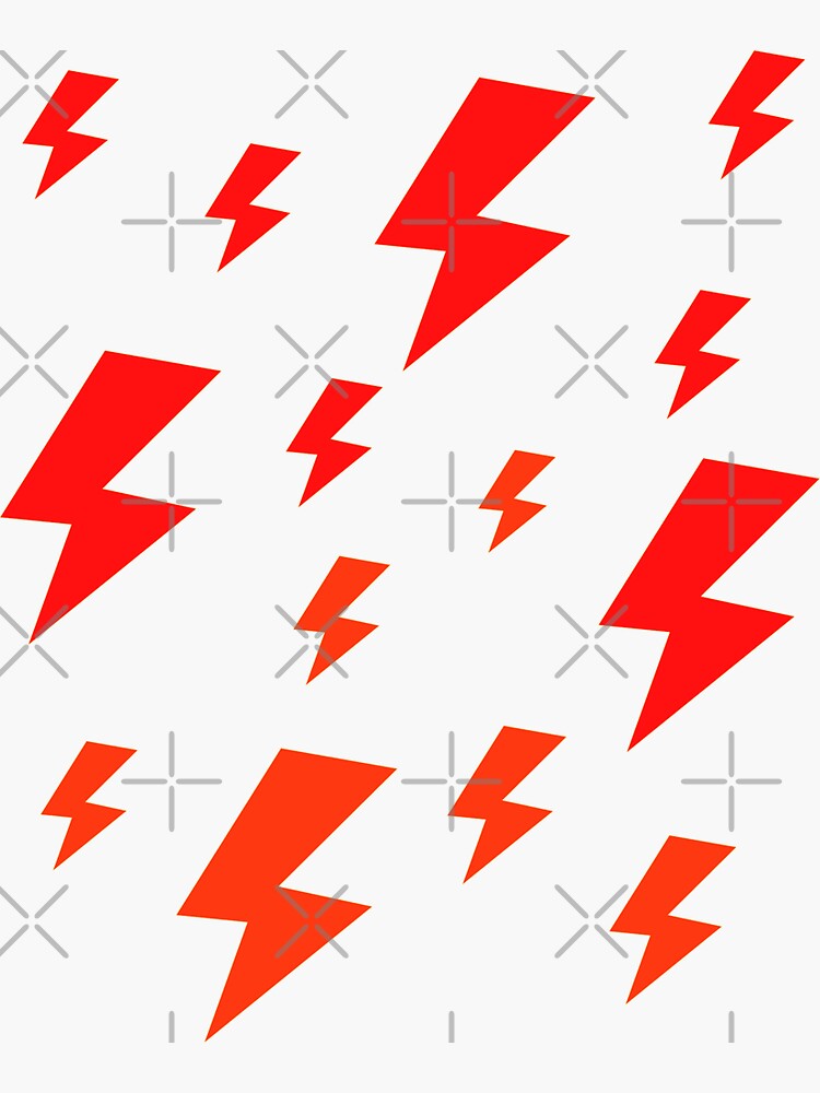 "Lightning bolt scar - red" Sticker for Sale by LettersDA | Redbubble