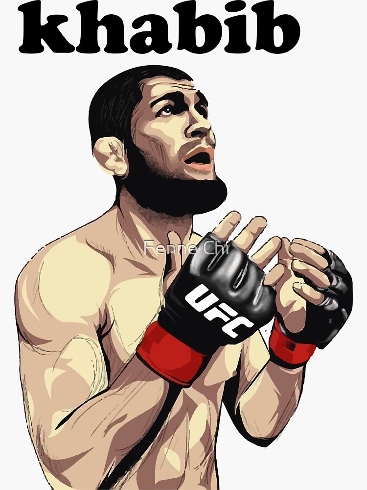 "KHABIB NURMAGOMEDOV" Sticker for Sale by IbrahimElkhalil | Redbubble