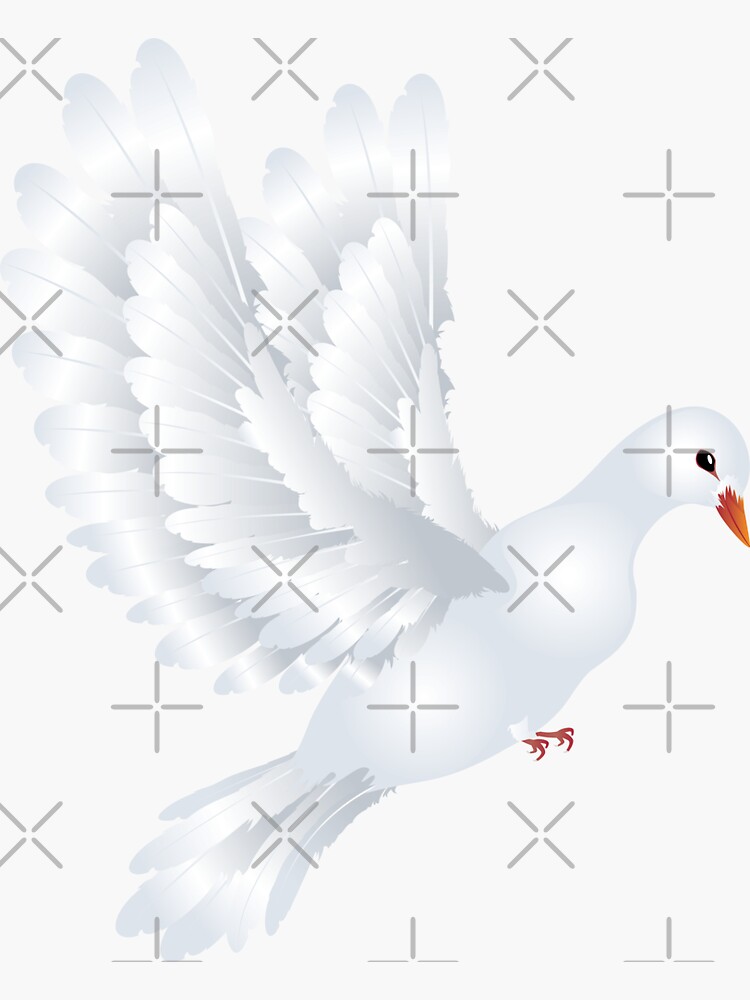 "White Pigeon Illustration" Sticker by AnnArtshock | Redbubble