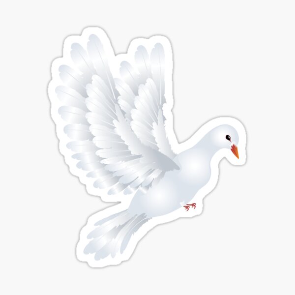 "White Pigeon Illustration" Sticker by AnnArtshock | Redbubble