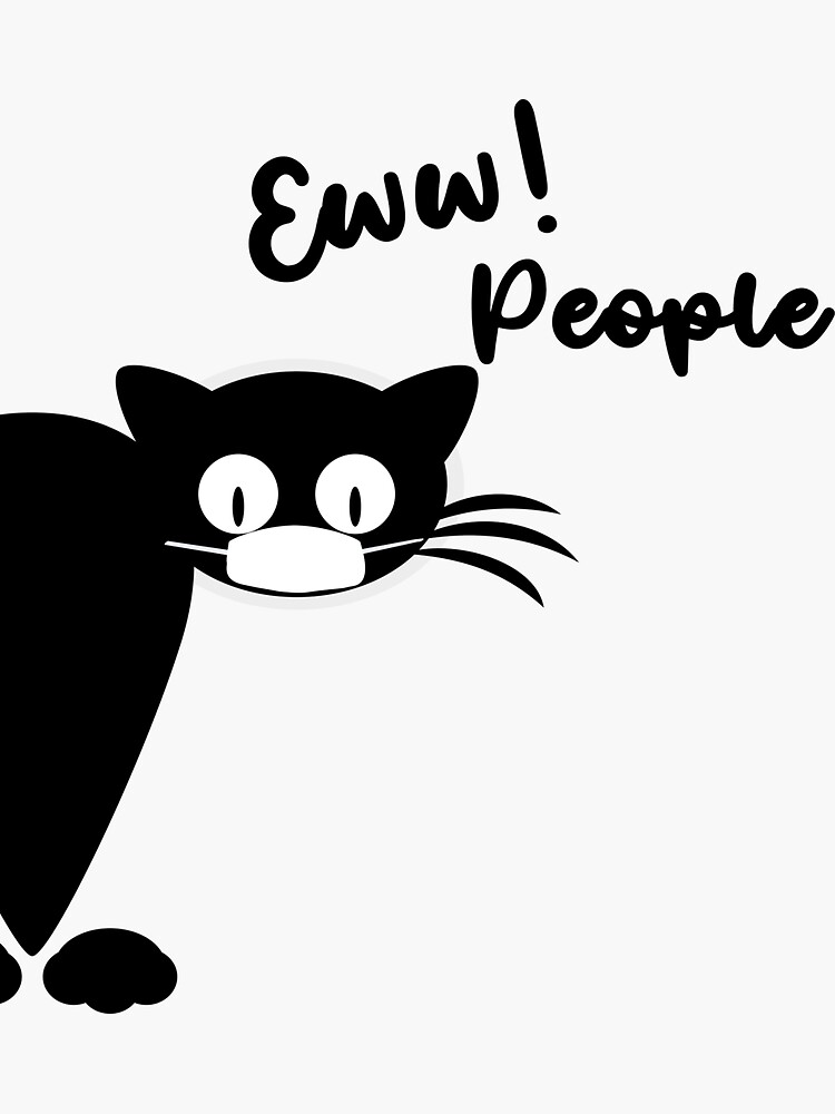 "Eww! People " Sticker for Sale by hibamar | Redbubble