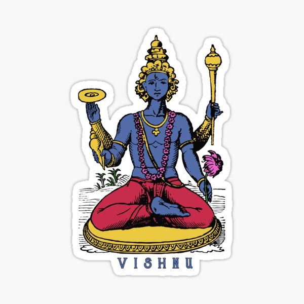 "Vishnu Hindu Indian God Hinduism Avatar Vaishnavism" Sticker for Sale ...