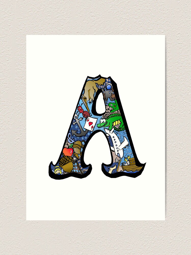 "Doodle Letter A" Art Print for Sale by missmann | Redbubble