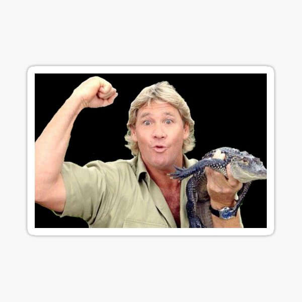 "Steve Irwin " Sticker by Kendra148 | Redbubble