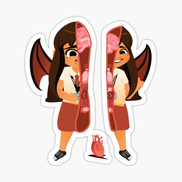 "Lengthwise Manananggal" Sticker for Sale by guenscomics | Redbubble