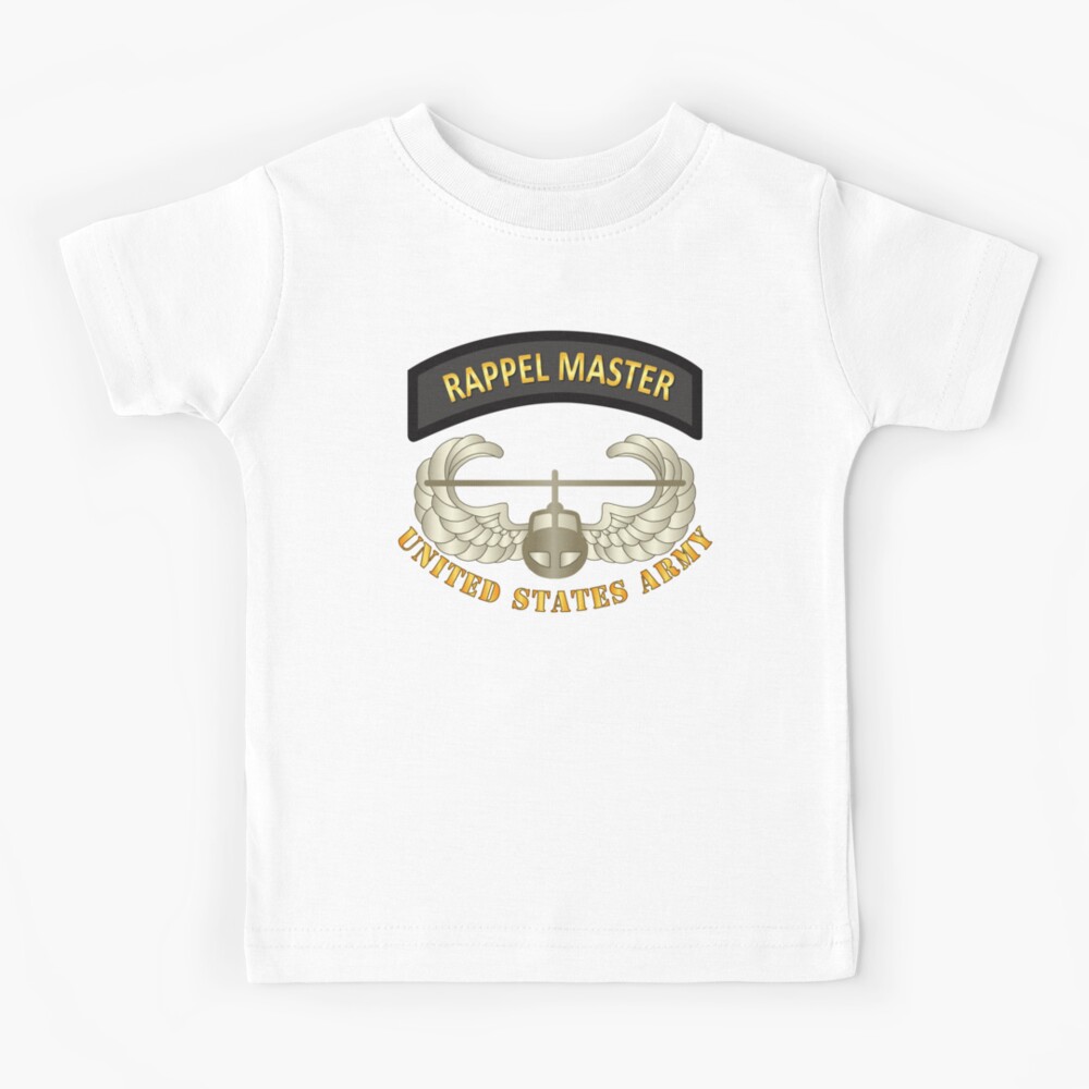 "Army - Rappel Master Tab w Air Assault Badge - US Army" Kids T-Shirt ...