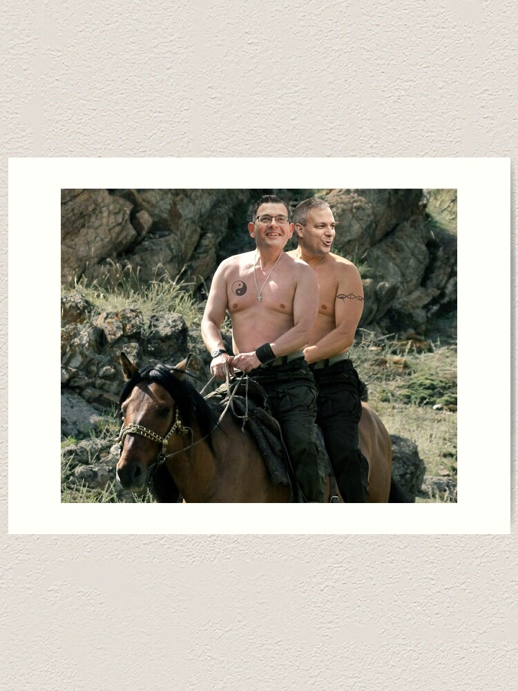 "Dan Andrews & Brett Sutton Bromance" Art Print by Oasis19 | Redbubble