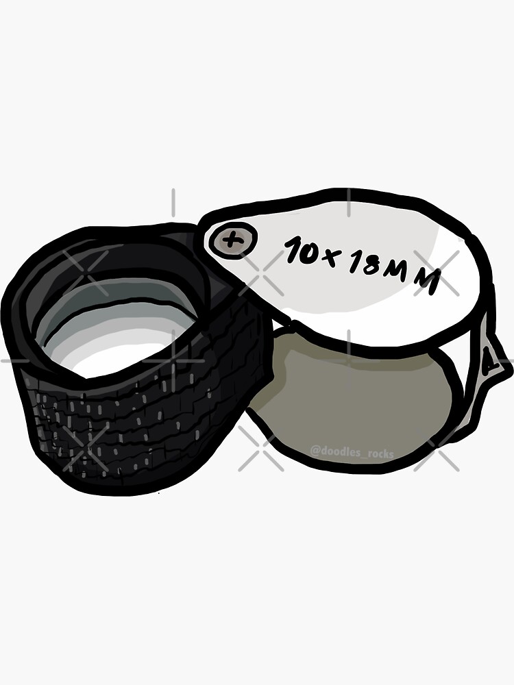 "Hand Lens" Sticker for Sale by RockADoodles | Redbubble