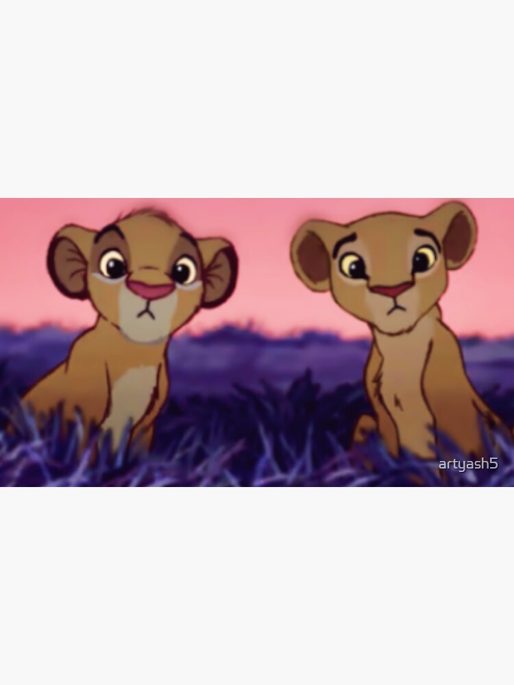 Pegatina «bebés simba y nala» de artyash5 | Redbubble
