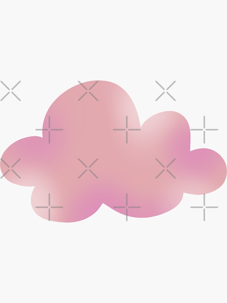 "Pink Cloud " Sticker for Sale by MadDDesign | Redbubble