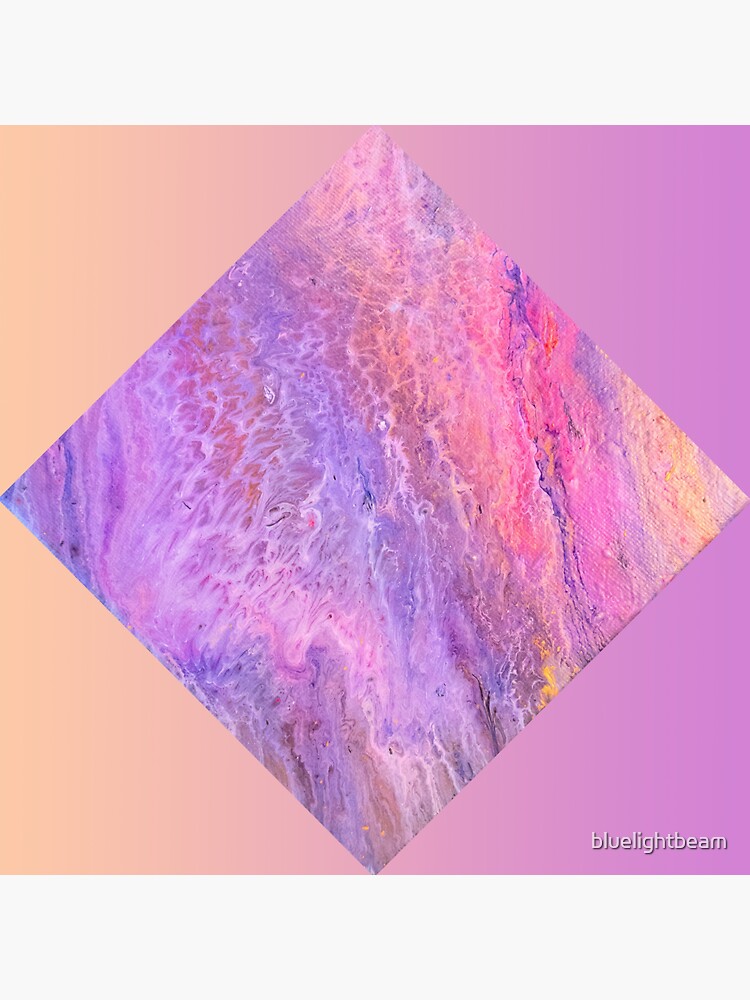 Pegatina «Rombo dorado rosa y morado abstracto sobre fondo degradado ...