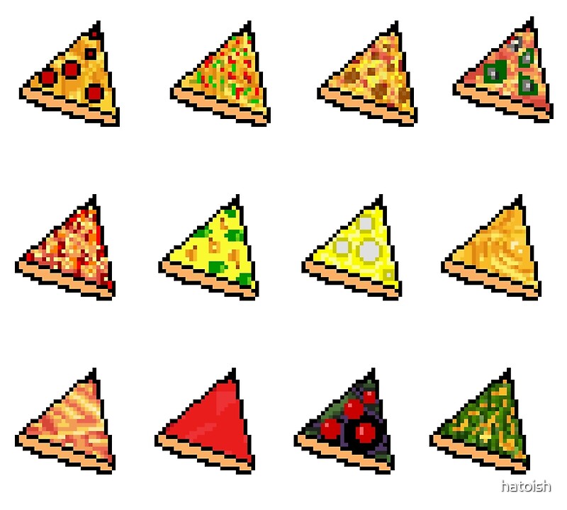 "Pixel Pizza Party" by hatoish | Redbubble