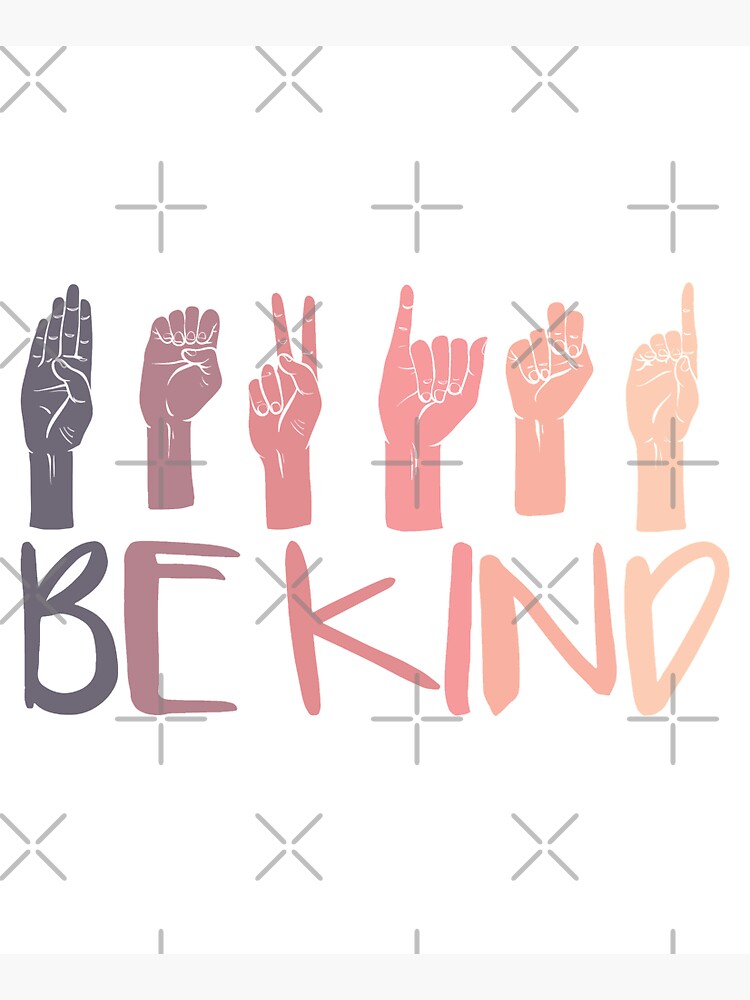 "Be Kind Hand Sign Language Teachers Melanin Interpreter ASL" Tote Bag ...