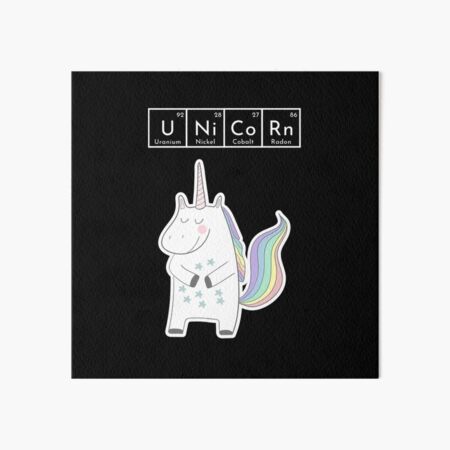 "Unicorn Periodic Table of Elements" Art Board Print by ThreadsNouveau ...