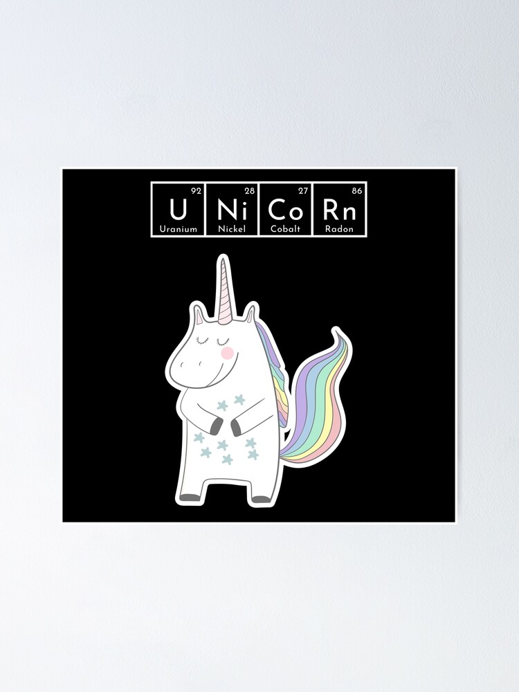 "Unicorn Periodic Table of Elements" Poster for Sale by ThreadsNouveau ...