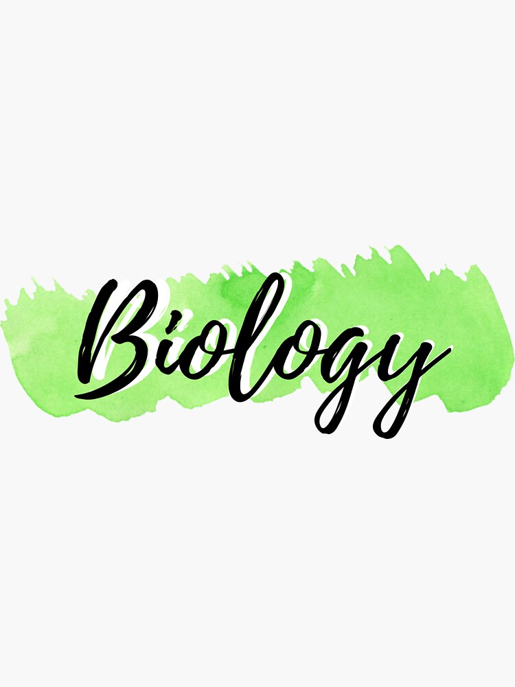 "Biology Title" Sticker for Sale by lillyheart1234 | Redbubble