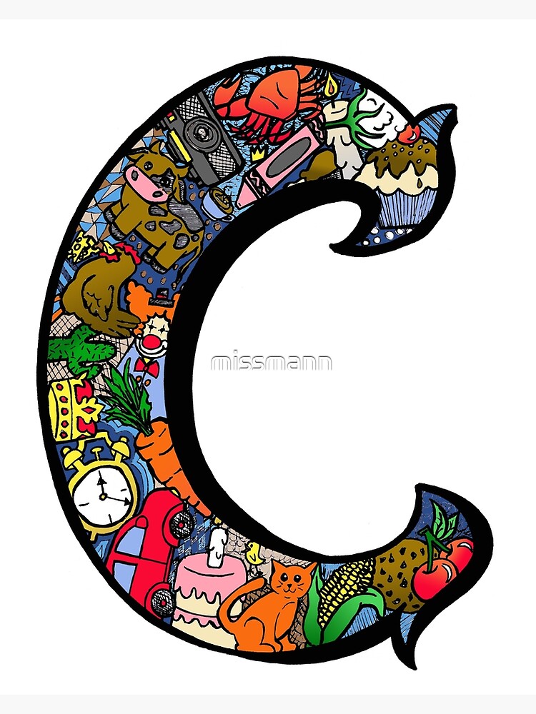 "Doodle Letter C" Art Print for Sale by missmann | Redbubble