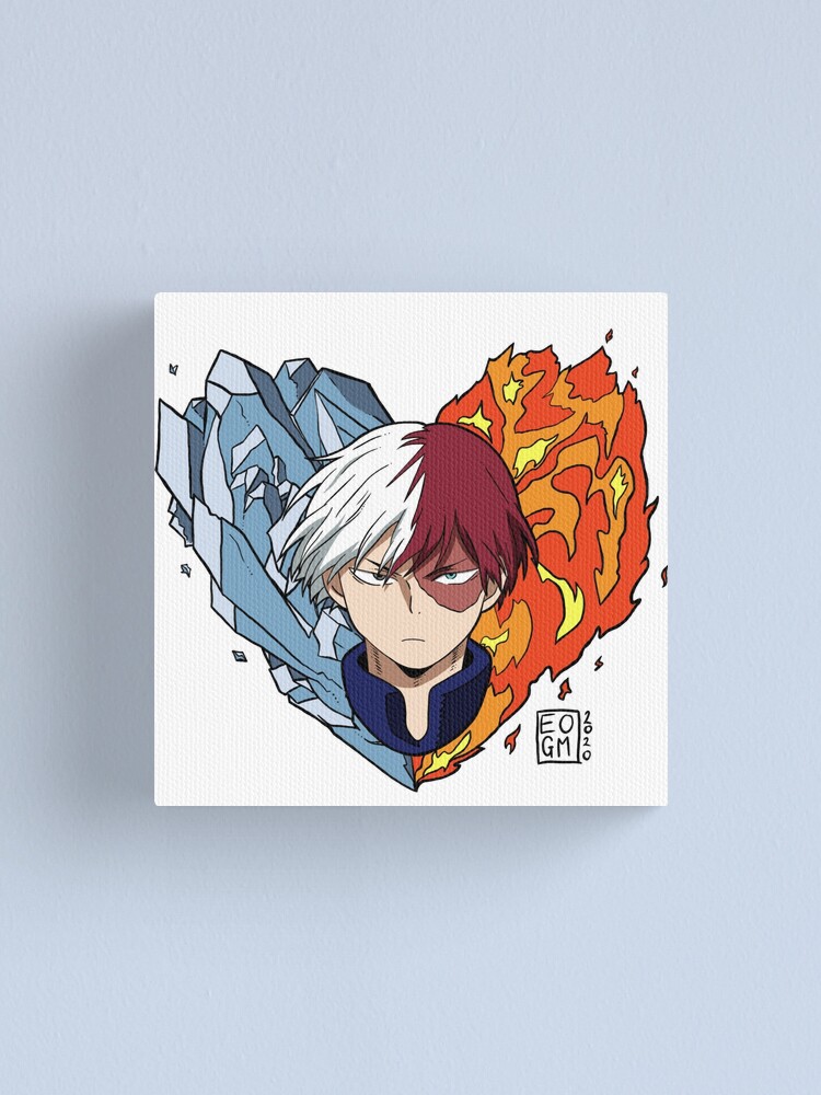 "Shoto Todoroki Heart Tattoo" Canvas Print by EOGM-ART- | Redbubble