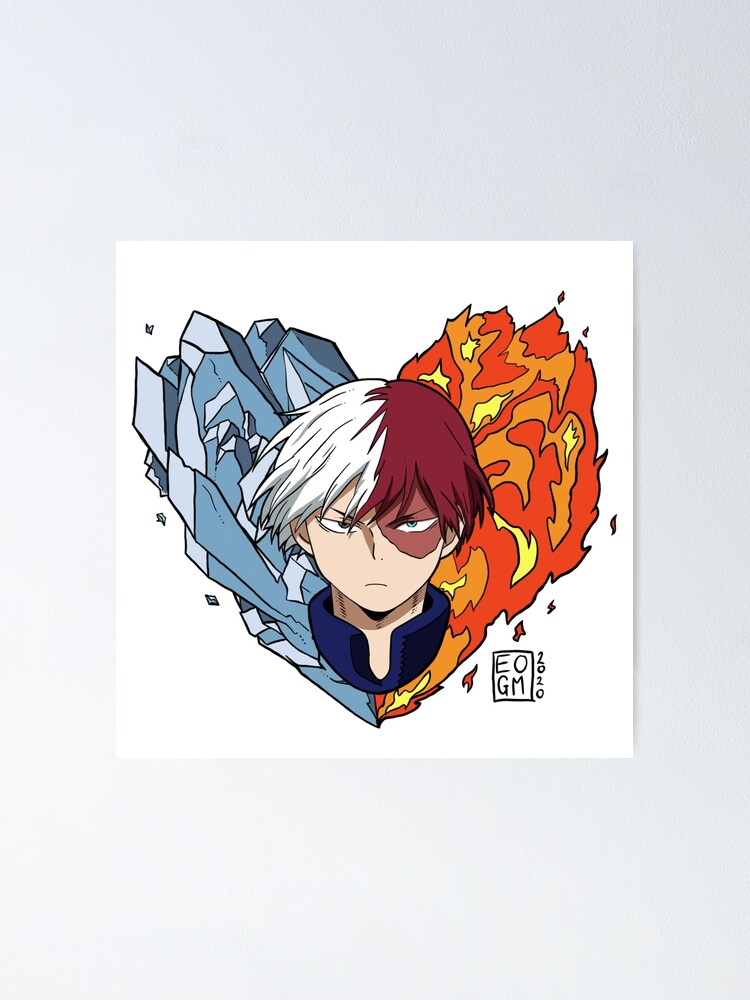 "Shoto Todoroki Heart Tattoo" Poster by EOGM-ART- | Redbubble