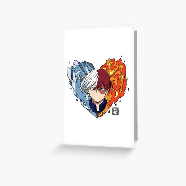 "Shoto Todoroki Heart Tattoo" Greeting Card by EOGM-ART- | Redbubble