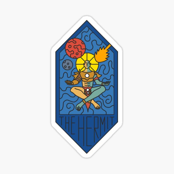 "The Hermit" Sticker for Sale by MyTsteed | Redbubble