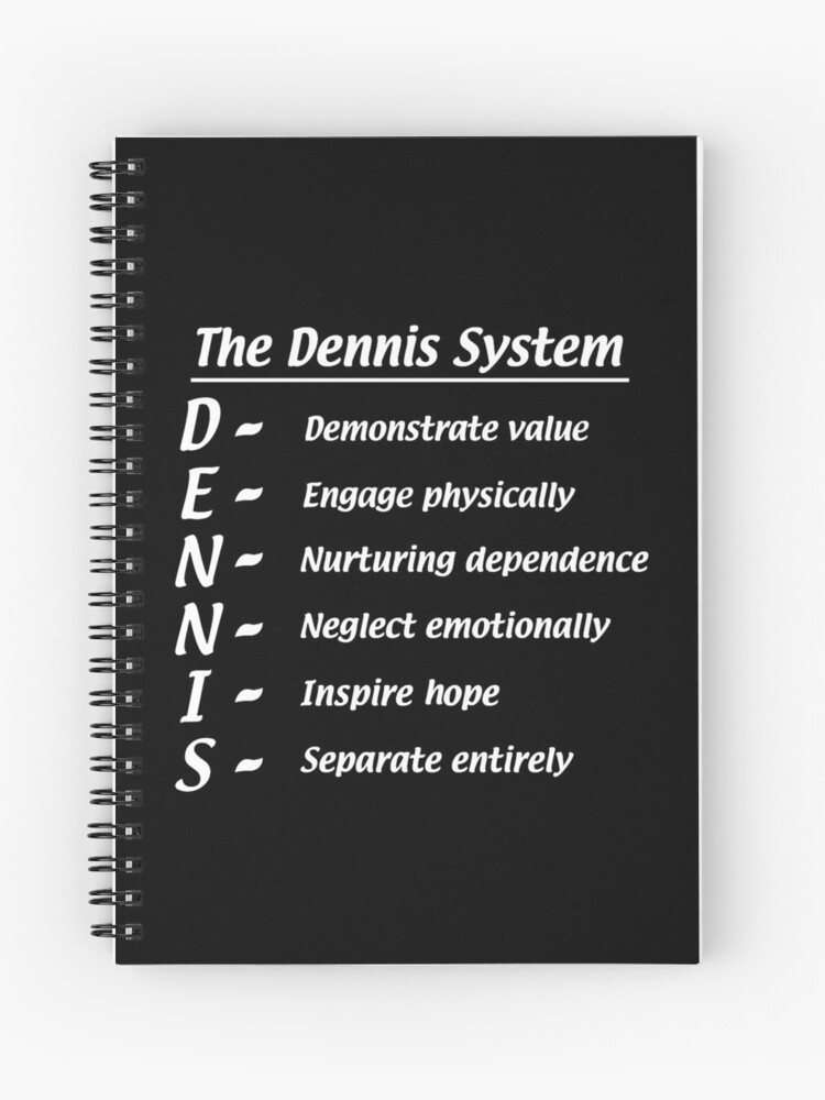 "The Dennis System" Spiral Notebook for Sale by Dr-Mysterio101 | Redbubble