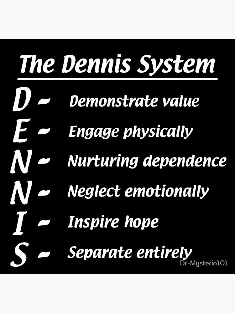 "The Dennis System" Sticker for Sale by Dr-Mysterio101 | Redbubble