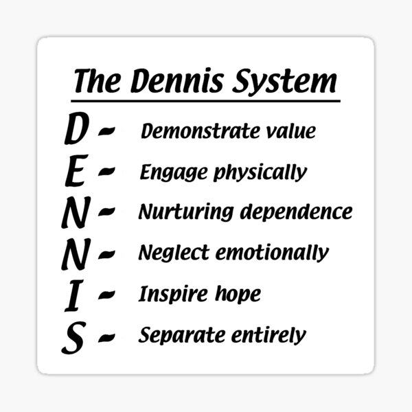 "The Dennis System" Sticker for Sale by Dr-Mysterio101 | Redbubble