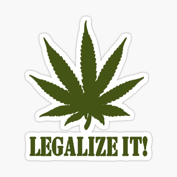 "Legalize It Marijuana" Sticker for Sale by OtherExecute | Redbubble