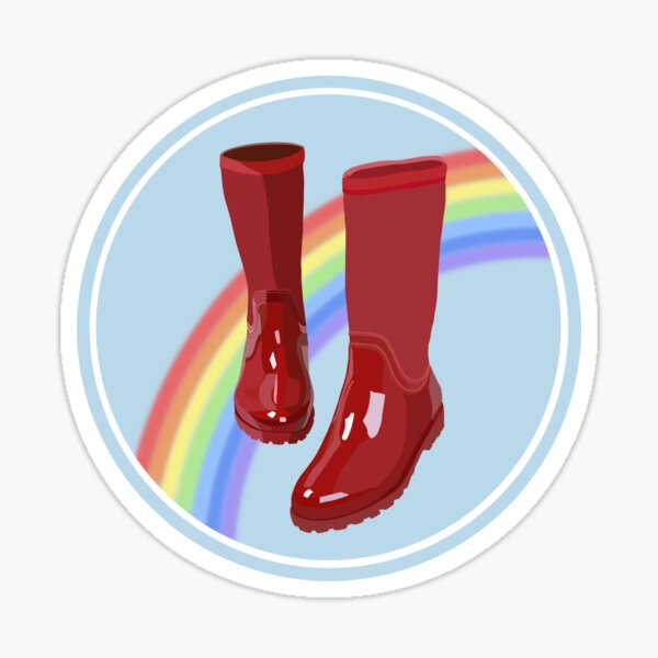 "rainbows and rain boots" Sticker for Sale by randomsies | Redbubble