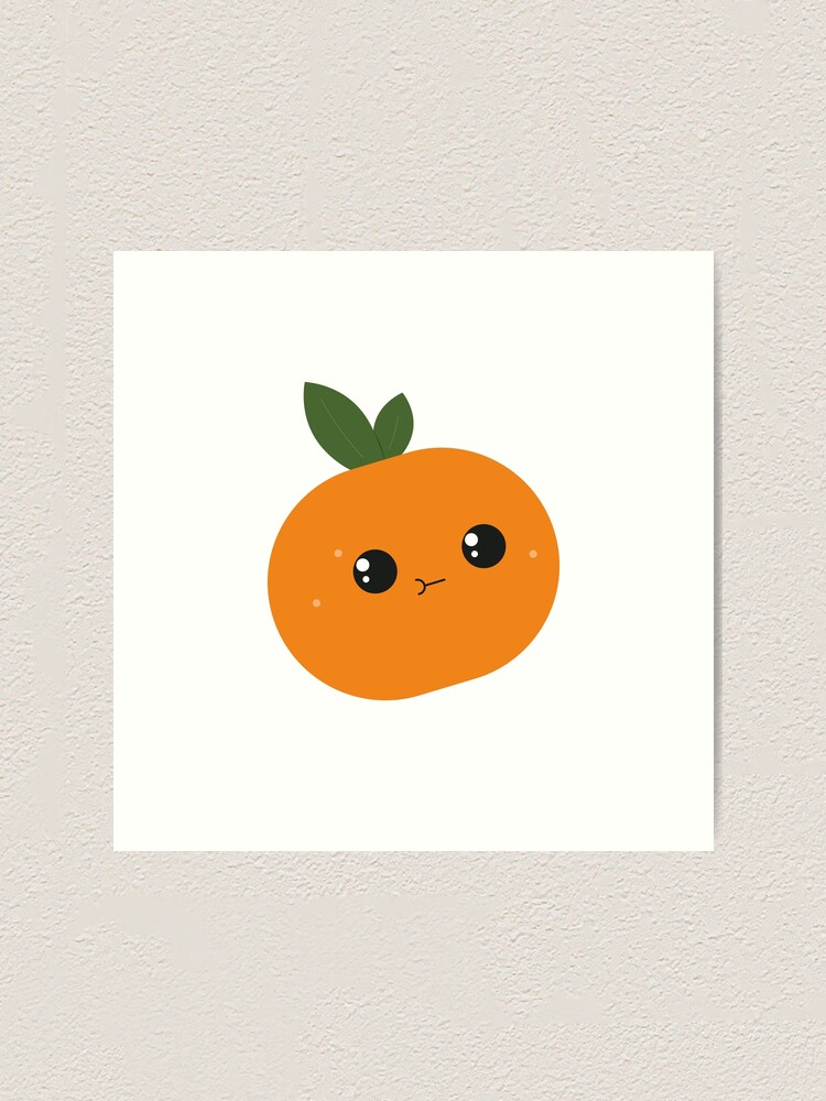 "cute mandarin with funny face" Art Print by tilimili13 | Redbubble