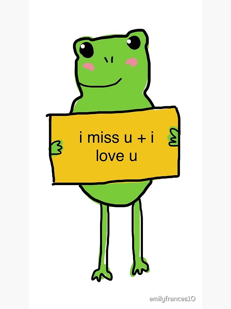 "i miss you frog" Greeting Card for Sale by emilyfrances10 | Redbubble