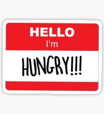 Hello Im Hungry Stickers | Redbubble