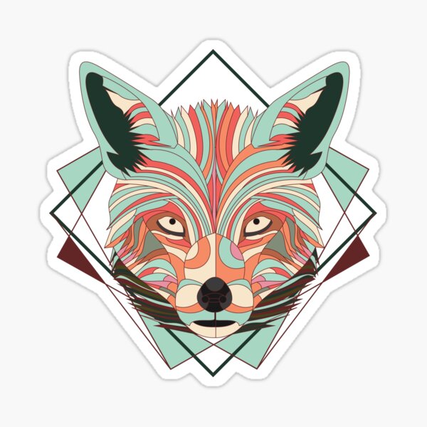 "Fox Face" Sticker for Sale by StylishDesign- | Redbubble