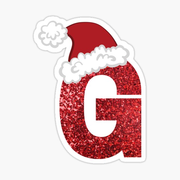 "Sparkly Christmas Letter G" Sticker for Sale by LiveAndGlow | Redbubble