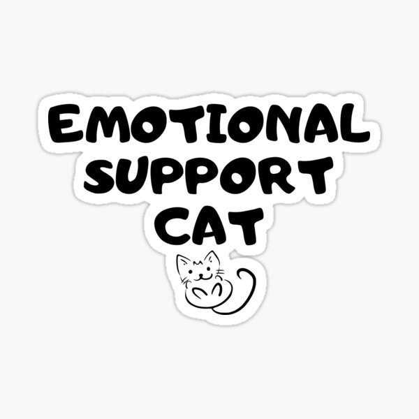 "EMOTIONAL SUPPORT CAT" Sticker for Sale by minicreator | Redbubble