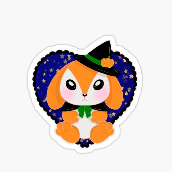 "Halloween kawaii bunny loppy witch sticker" Sticker for Sale by ...